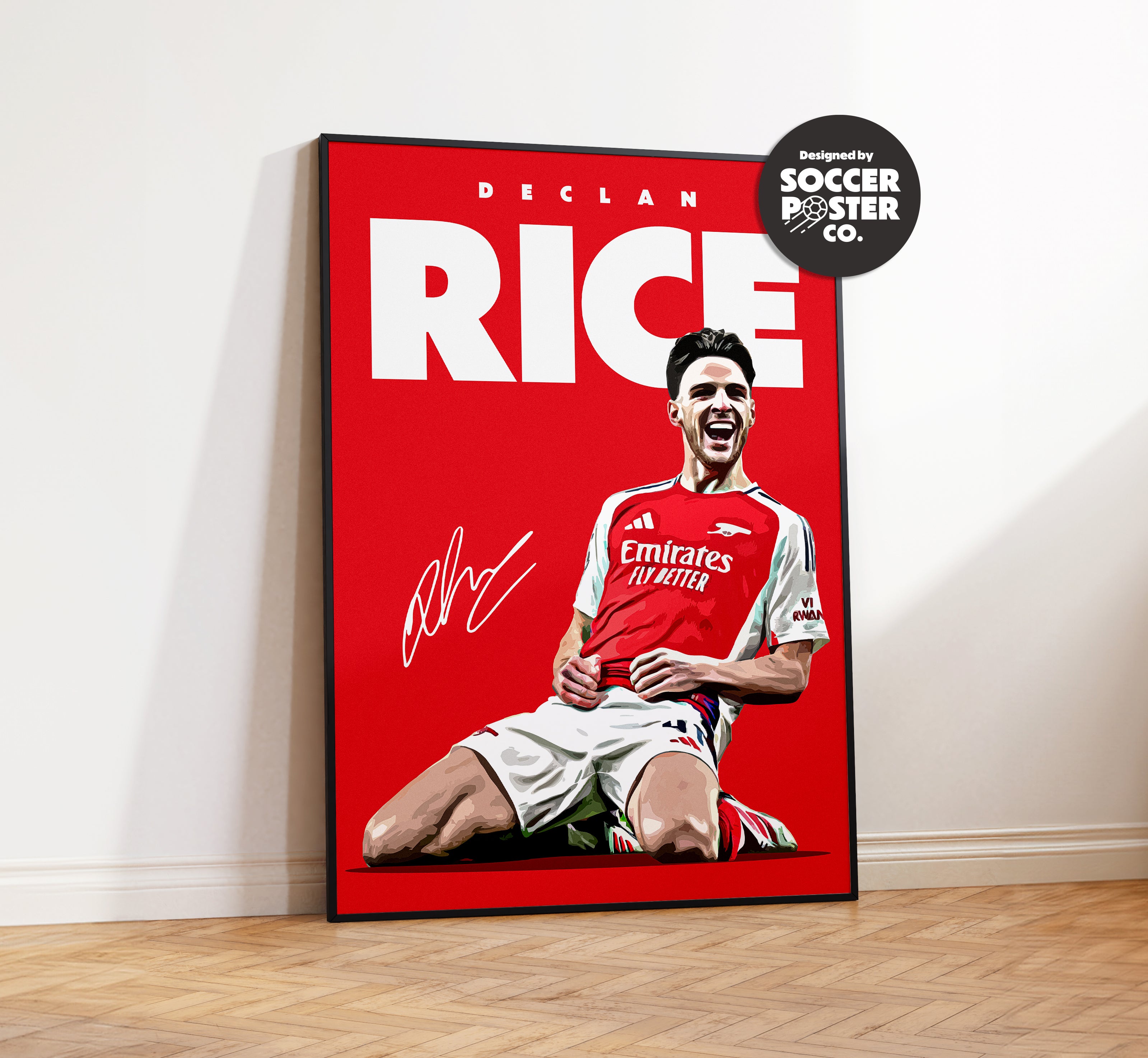 Declan Rice 24/25 4K Poster – SoccerPosterCo