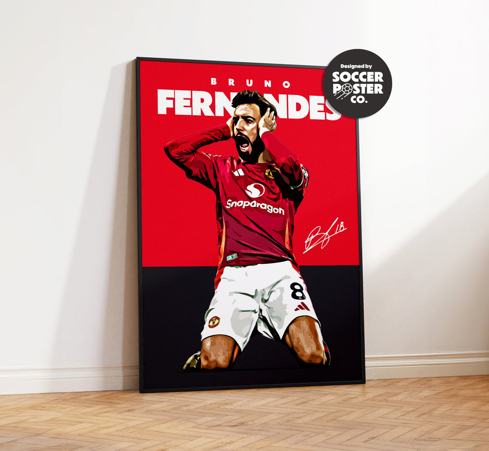 Bruno Fernandes 24/25 4K Poster – SoccerPosterCo