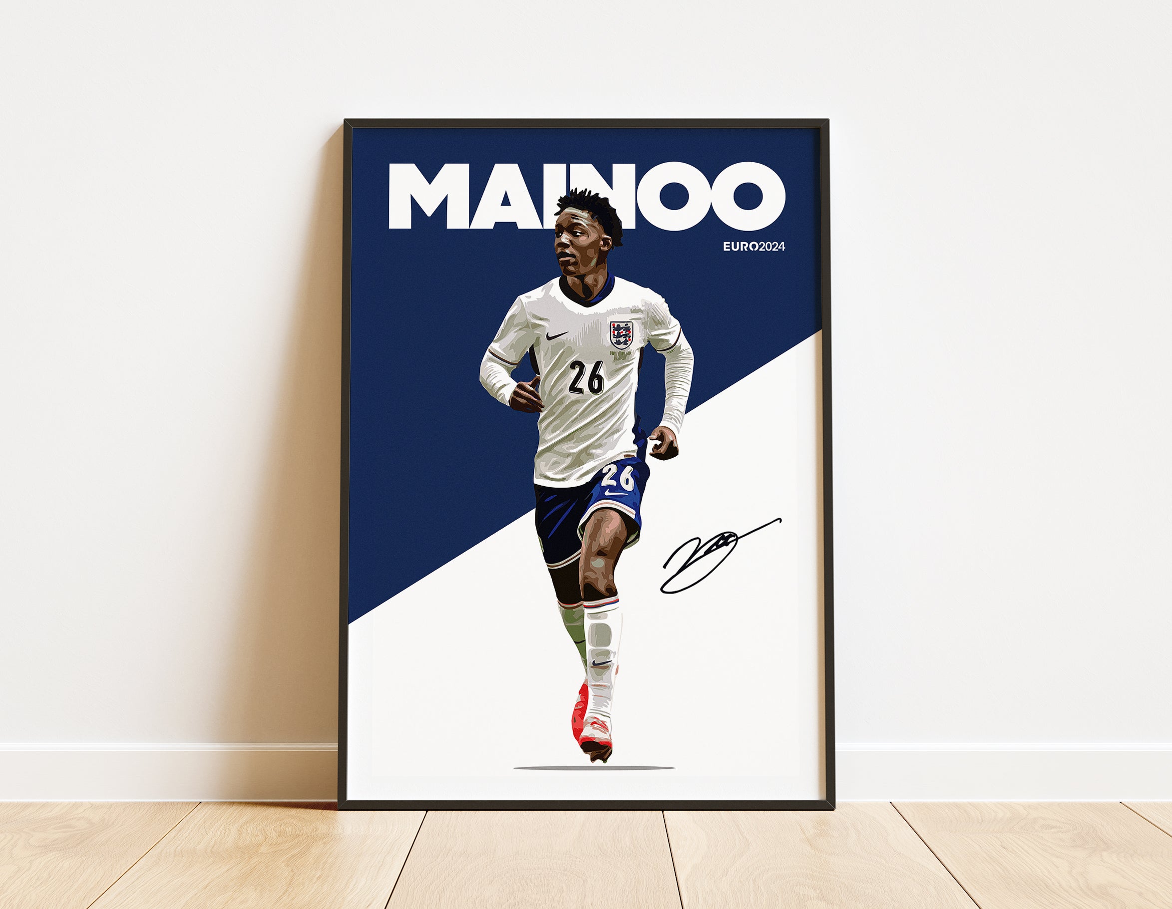 Euro 2024 - Kobbie Mainoo 4K Poster – SoccerPosterCo