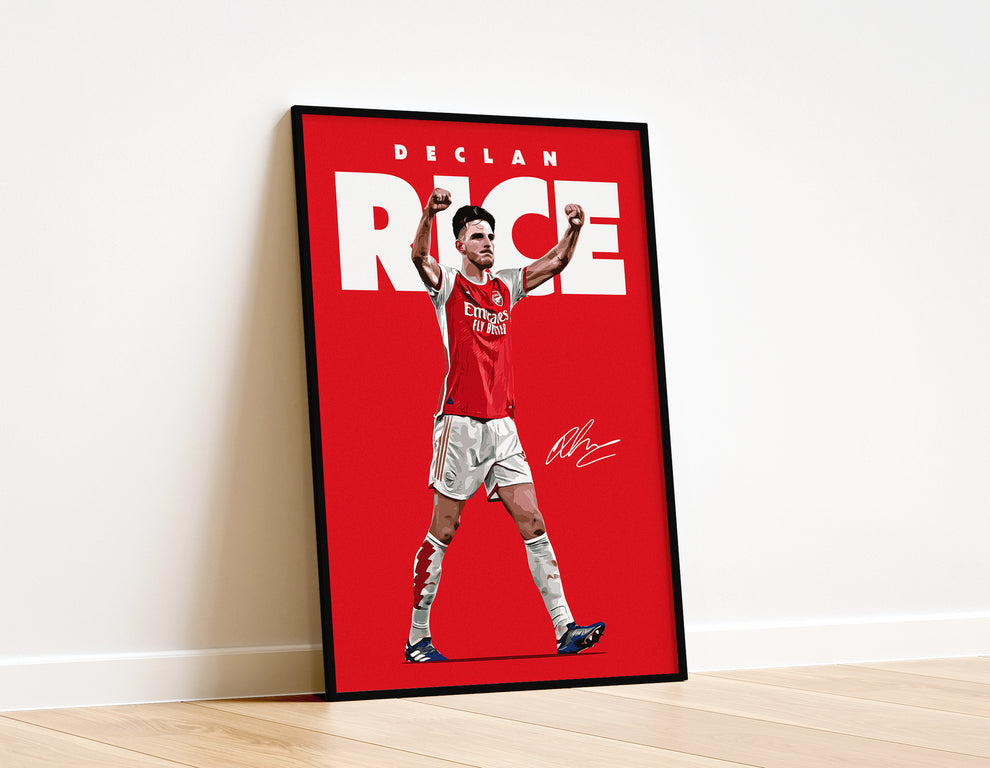 Declan Rice 4K Poster – SoccerPosterCo