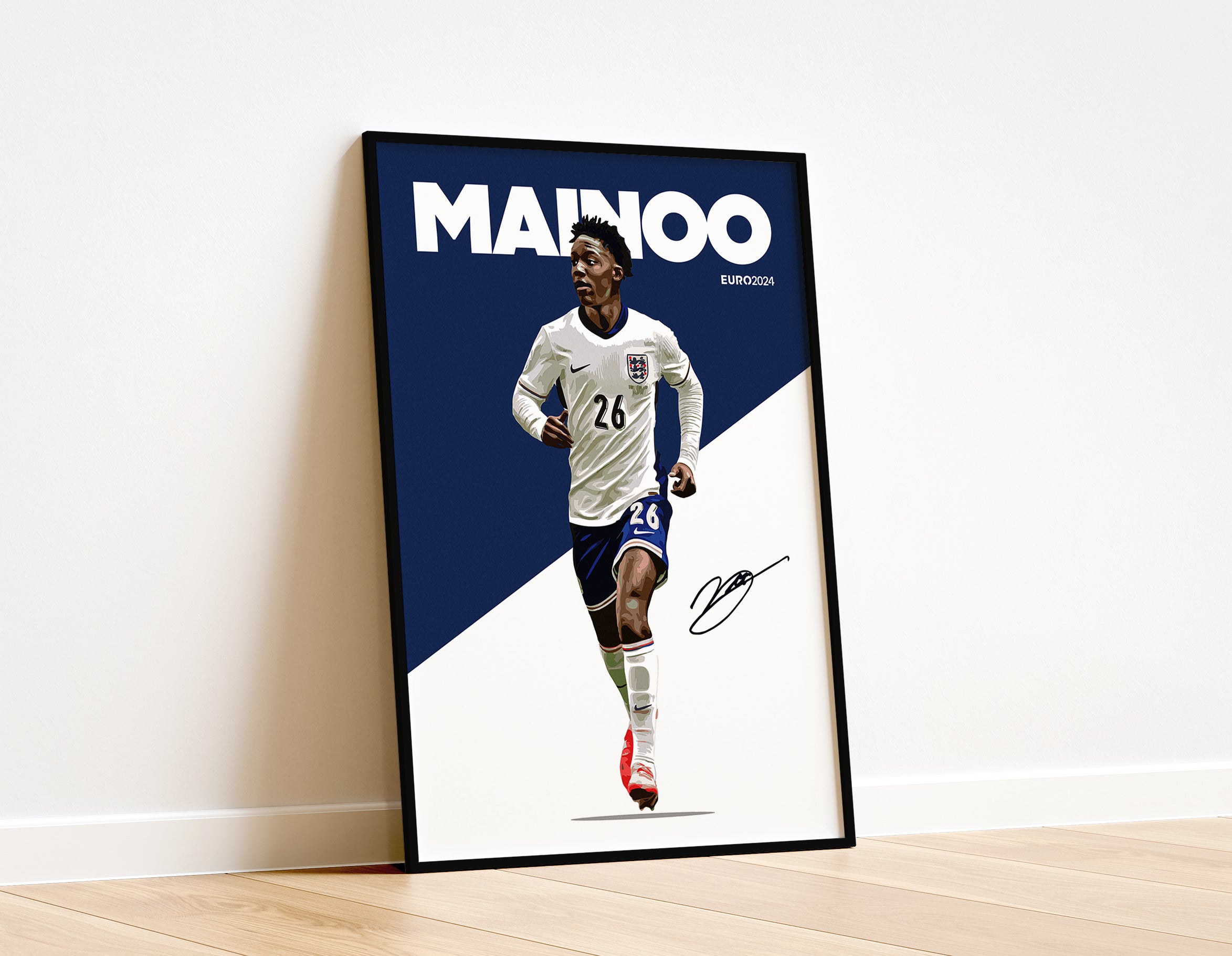 Euro 2024 - Kobbie Mainoo 4K Poster – SoccerPosterCo