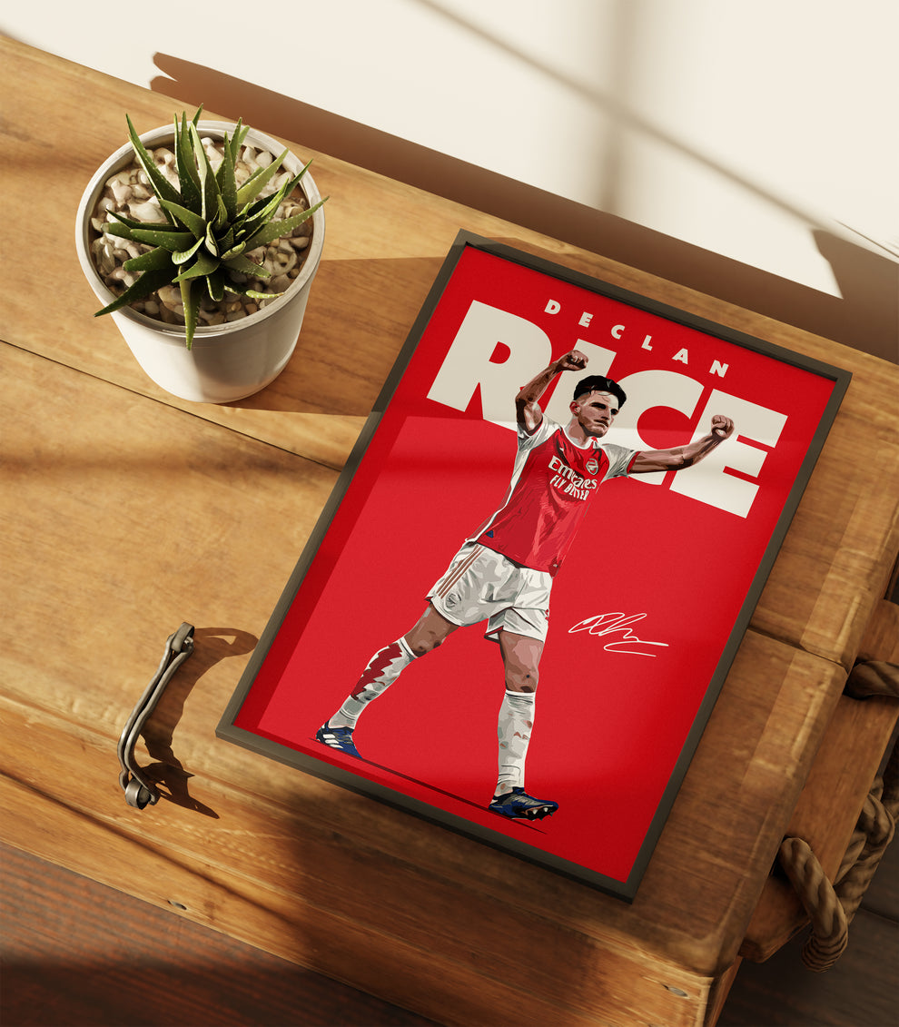 Declan Rice 4K Poster – SoccerPosterCo