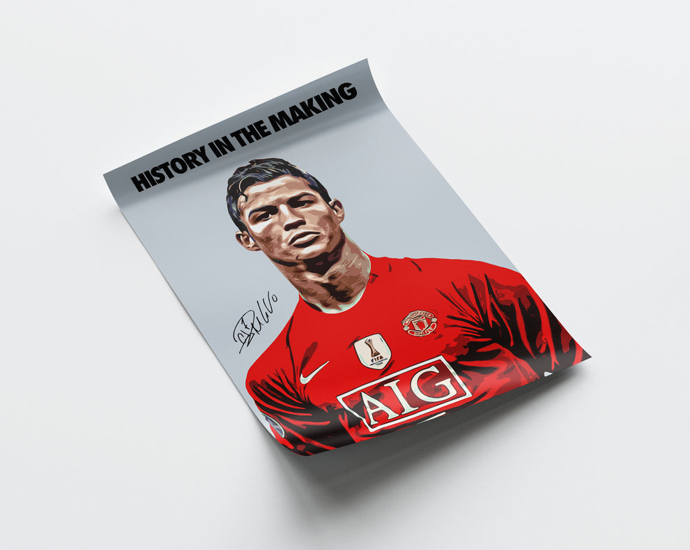 Cristiano Ronaldo 'History in the making' 4K Poster – SoccerPosterCo