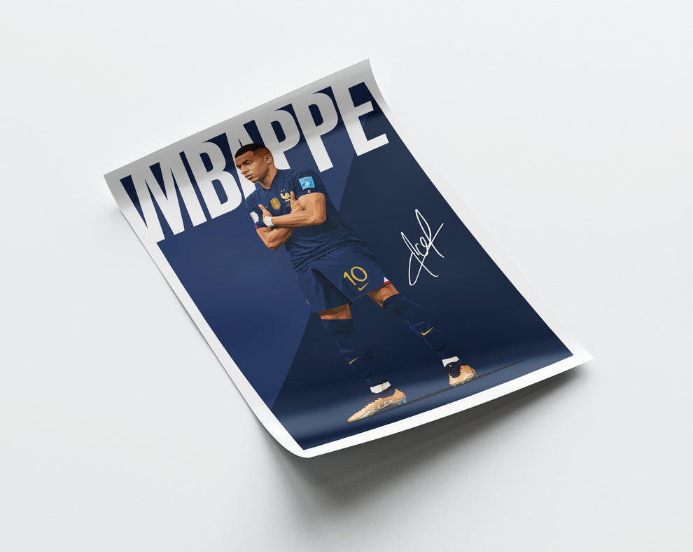 Kylian Mbappe (France) Poster – SoccerPosterCo