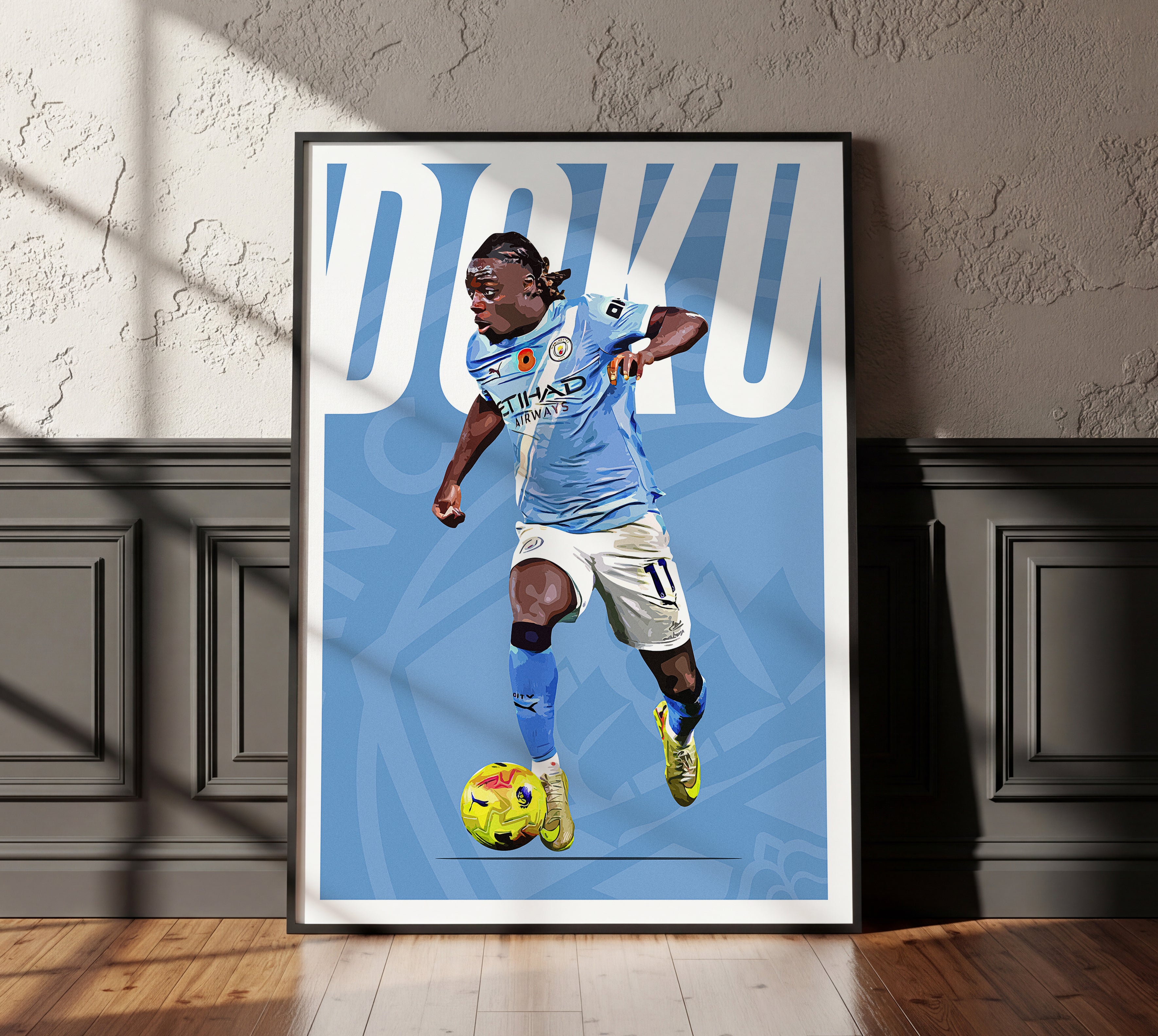 Jeremy Doku 25/26 4K (Home) Poster – SoccerPosterCo