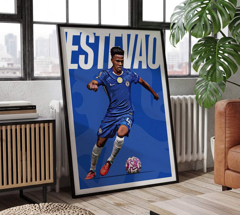 Estevao 25/26 4K (Home) Poster – SoccerPosterCo
