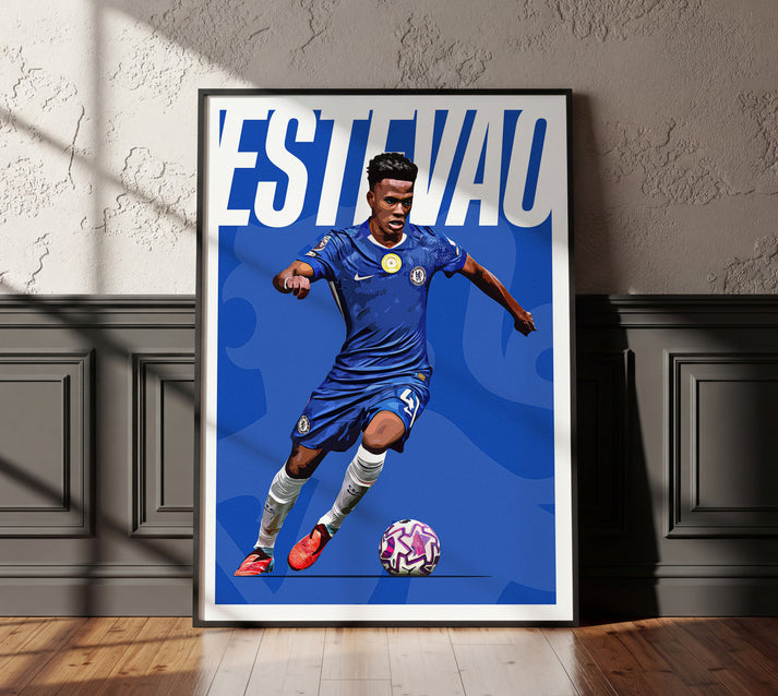 Estevao 25/26 4K (Home) Poster – SoccerPosterCo