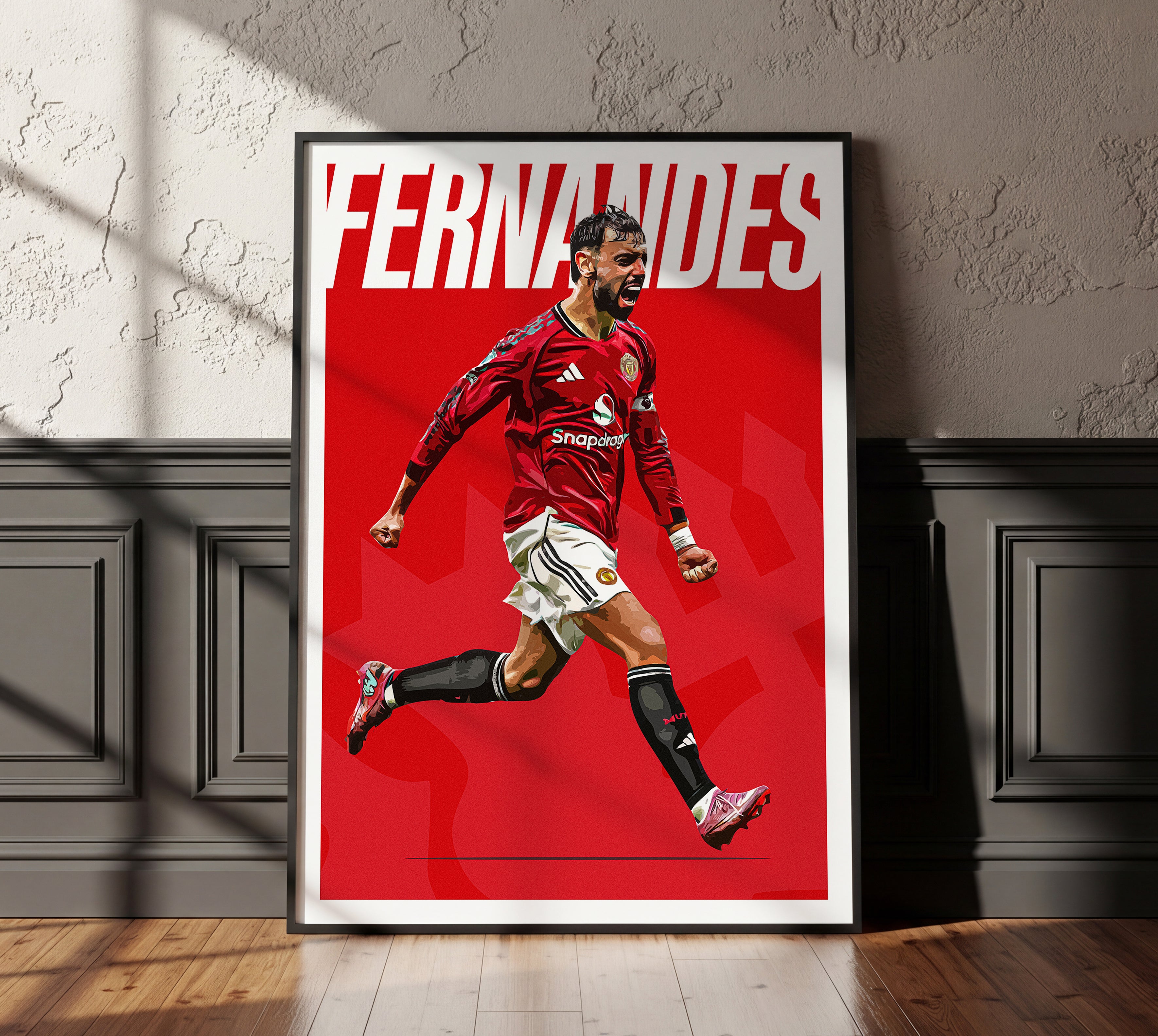 Bruno Fernandes 25/26 4K (Home) Poster – SoccerPosterCo