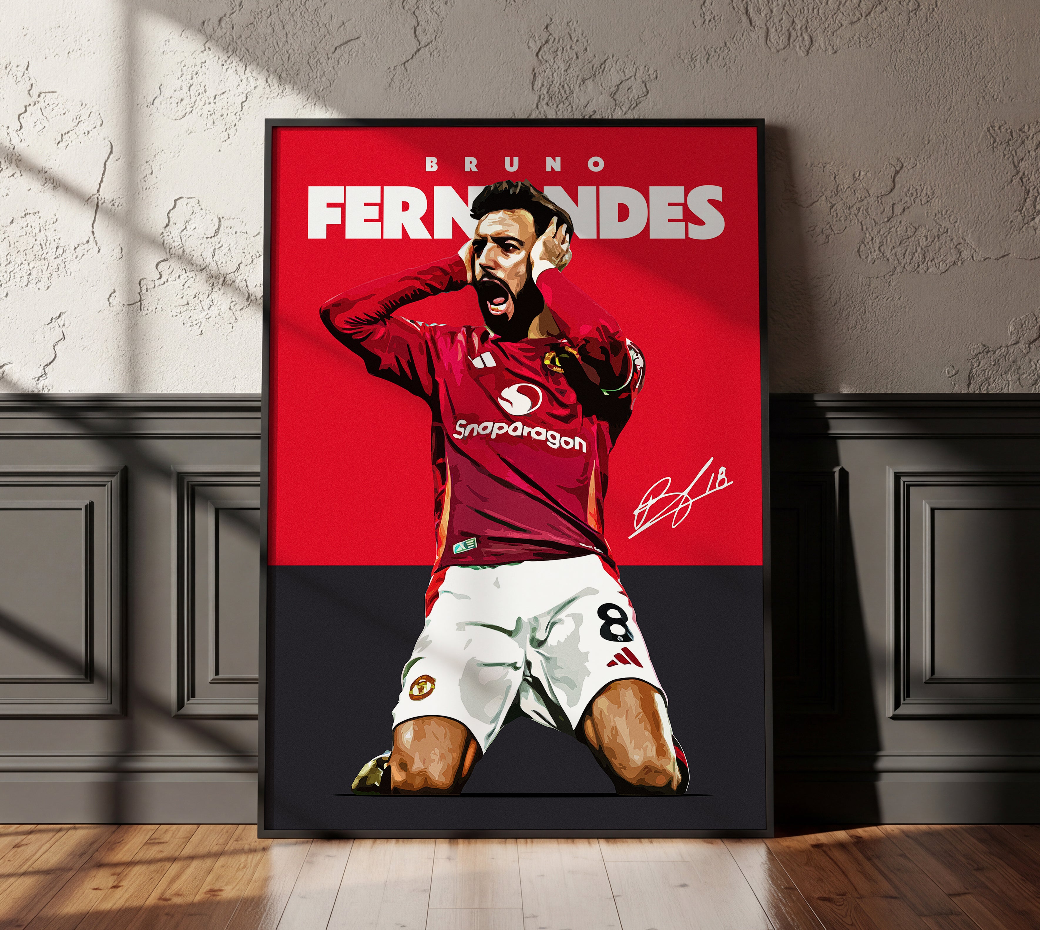 Bruno Fernandes 24/25 4K Poster – SoccerPosterCo