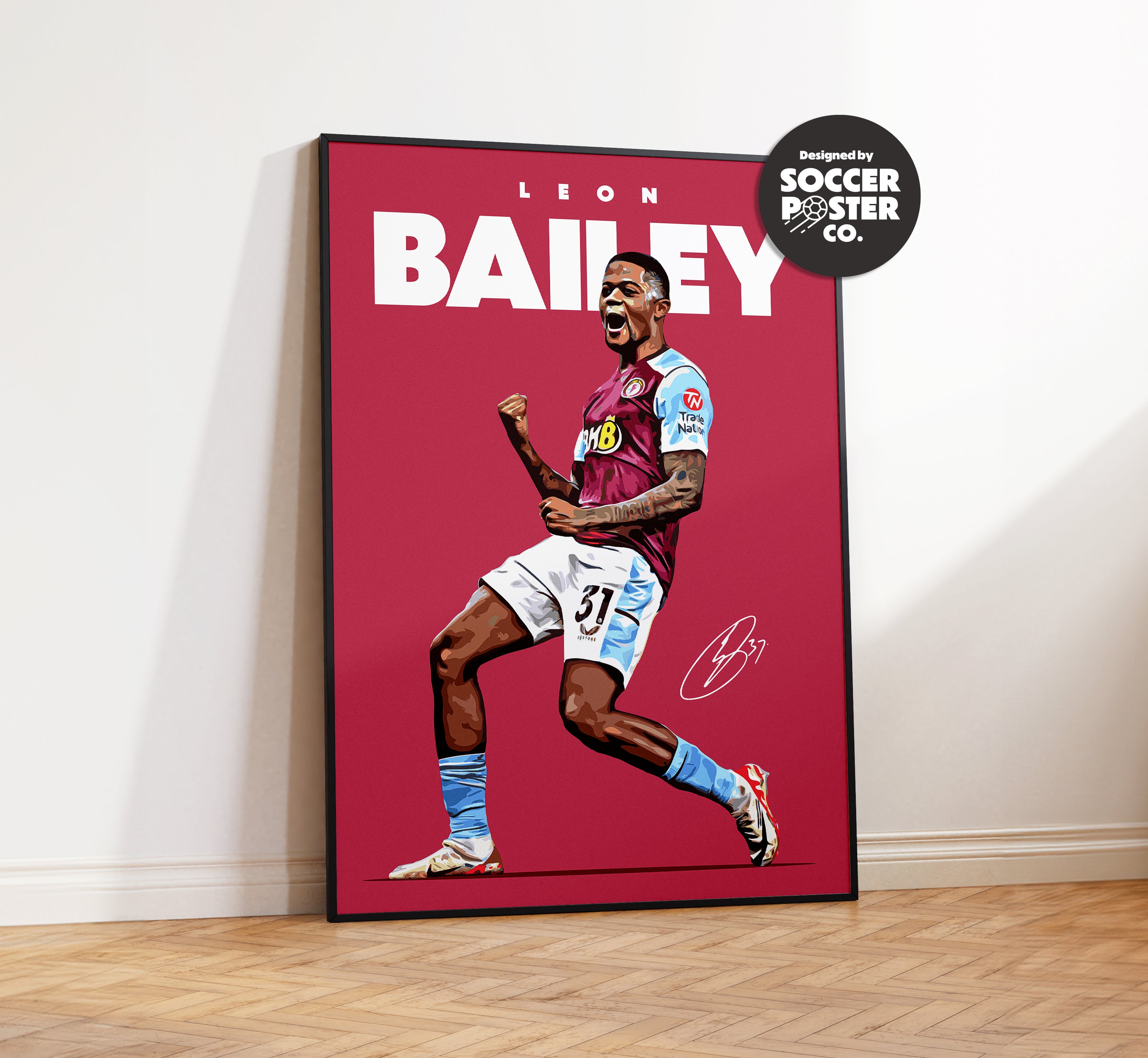 Leon Bailey 4K Poster – SoccerPosterCo