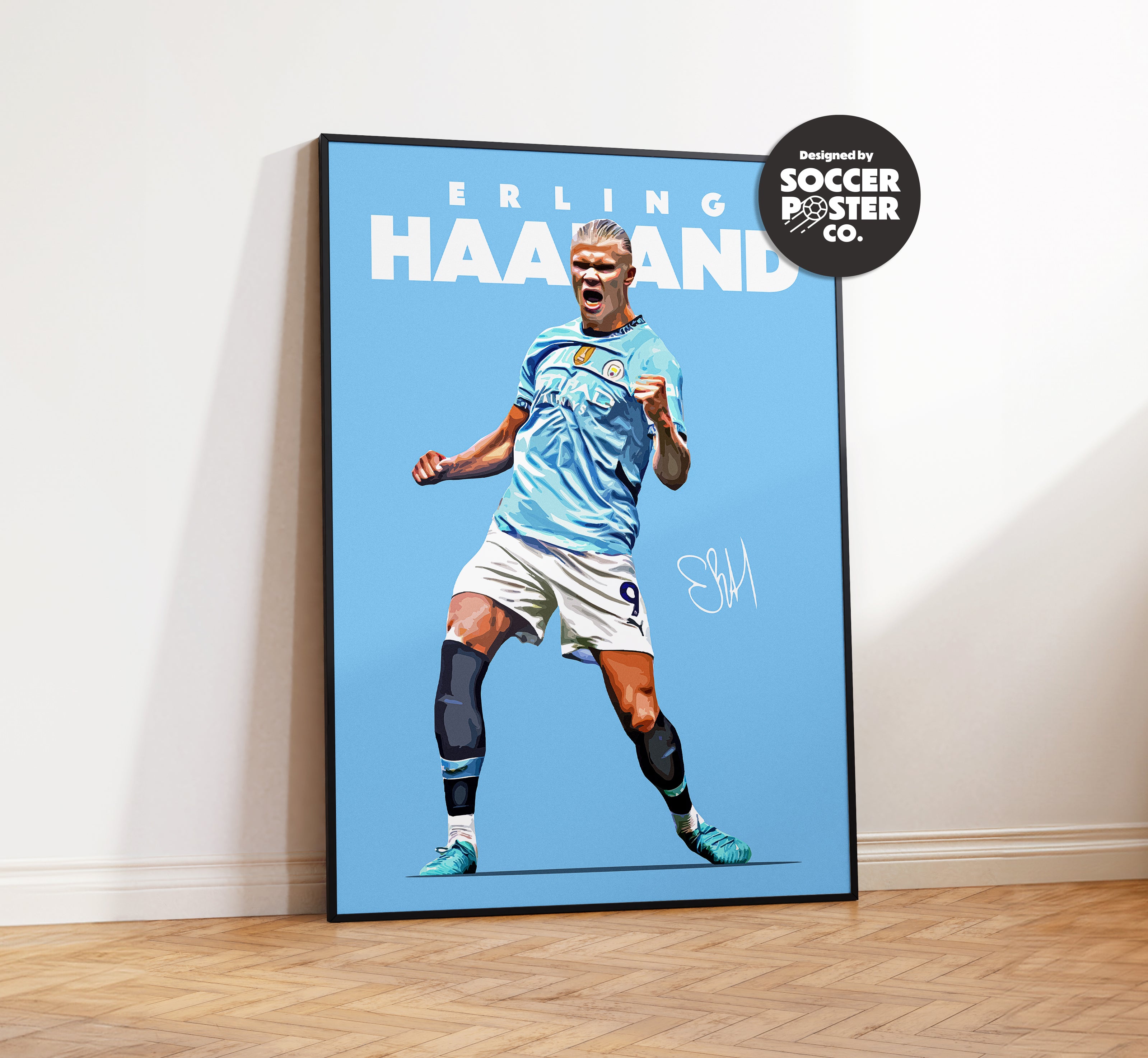 Erling Haaland 24/25 4K Poster – SoccerPosterCo