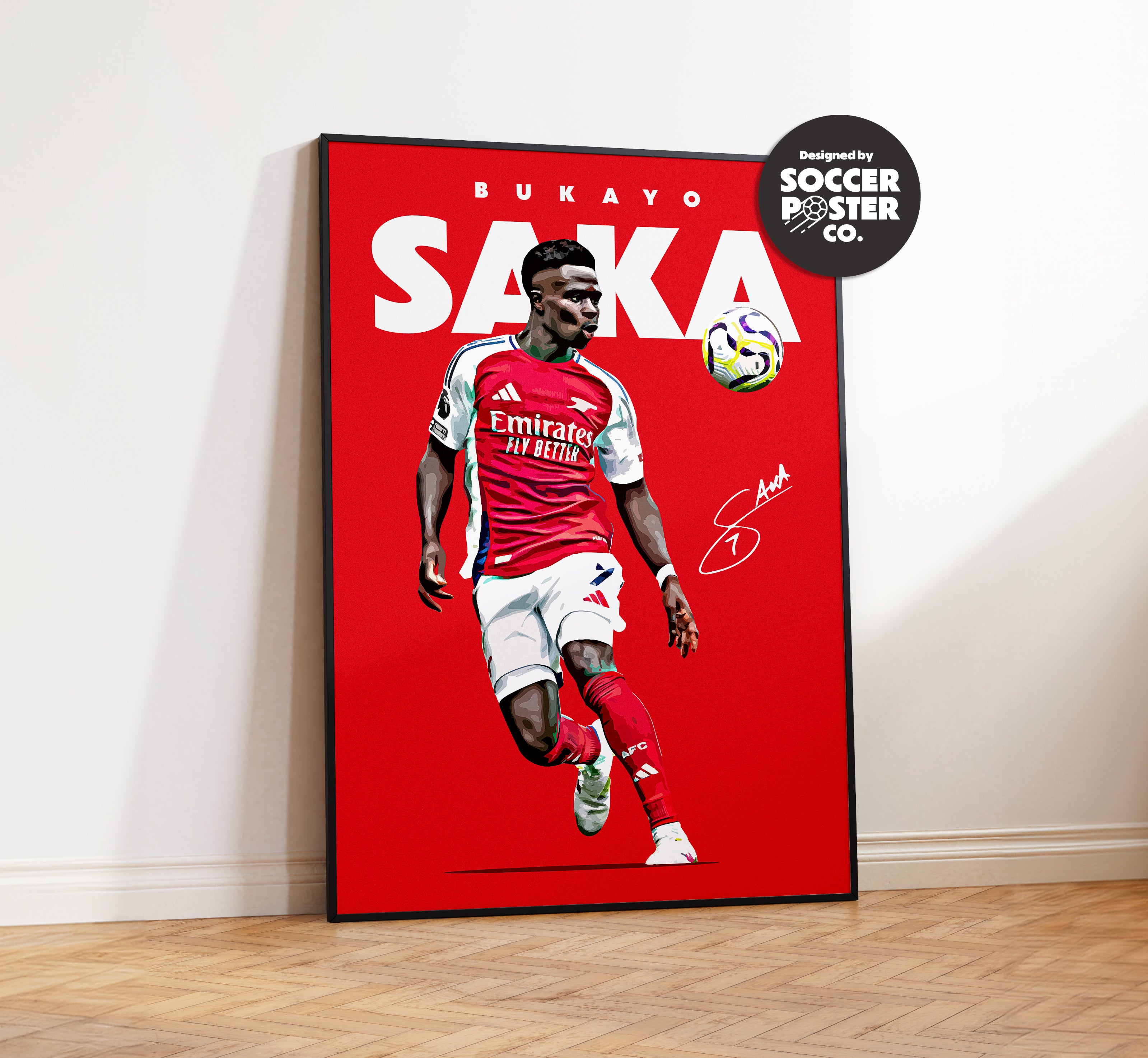 Bukayo Saka 24/25 4K Poster – SoccerPosterCo